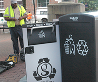 Solar-Powered Trash/Recycling Compactors Installed Downtown ...