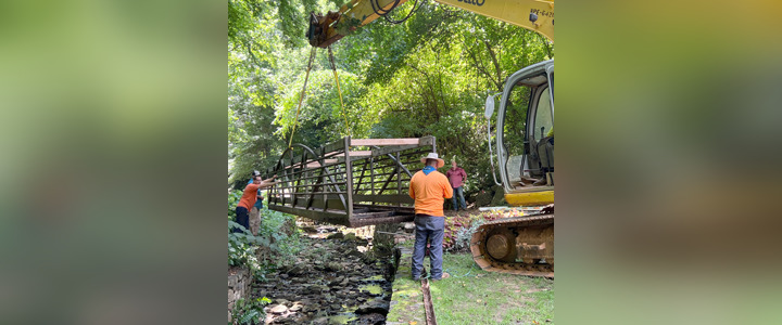 Spring Garden Bridge Restoration in Progress at Falls Park - Greenville.com