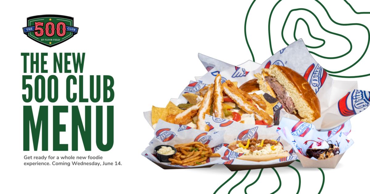 Introducing the New 500 Club Menu at Fluor Field - Greenville.com